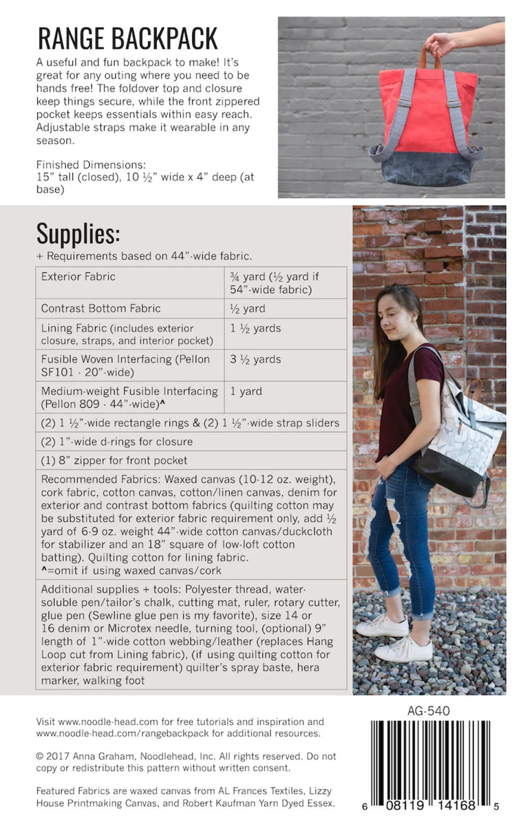 Range Backpack Pattern – The Stamford Fabric Company