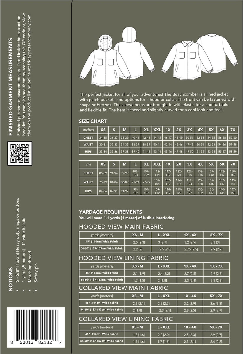 Beachcomber Jacket Pattern – The Stamford Fabric Company