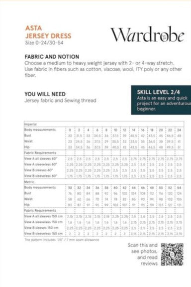 Asta dress pattern – The Stamford Fabric Company